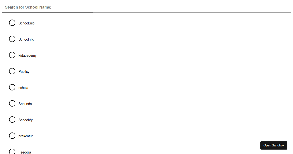 Wonderschool React Async - Codesandbox Wonderschool React Async - Codesandbox