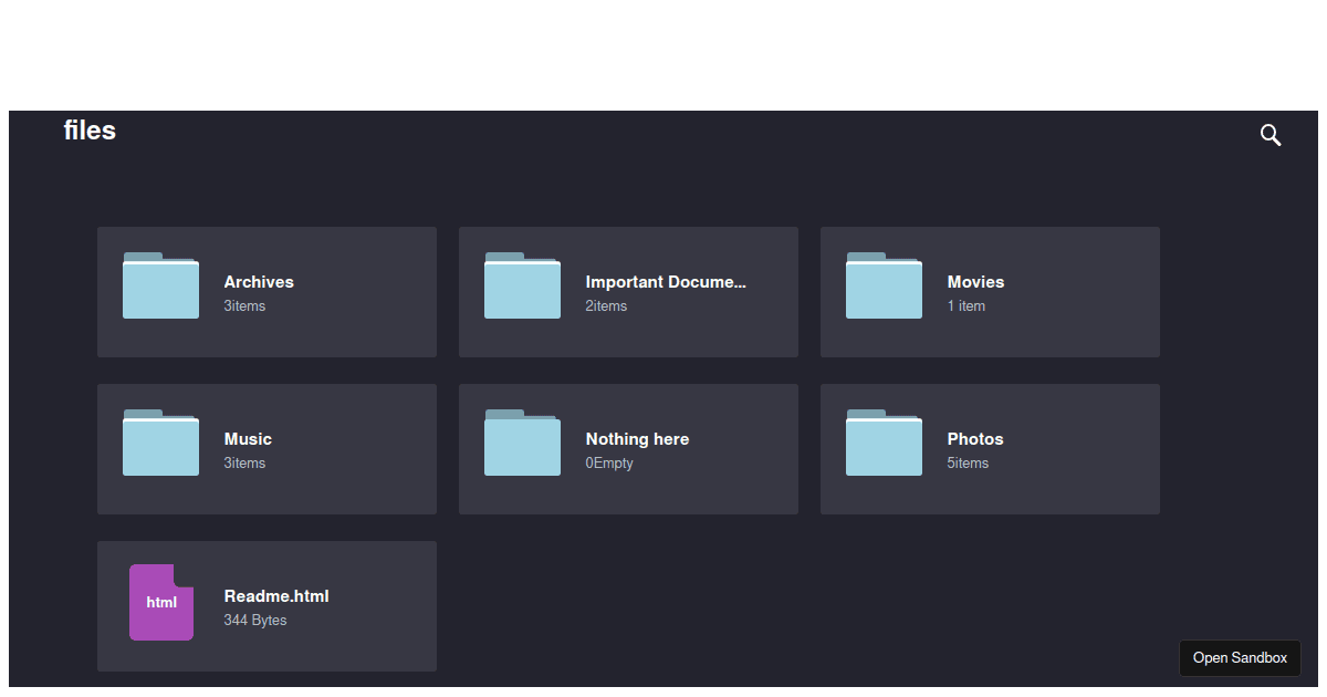 Component-Folder Chooser - Codesandbox