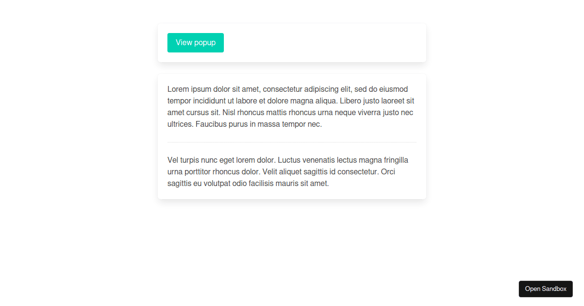 appear-disappear element animation - Codesandbox