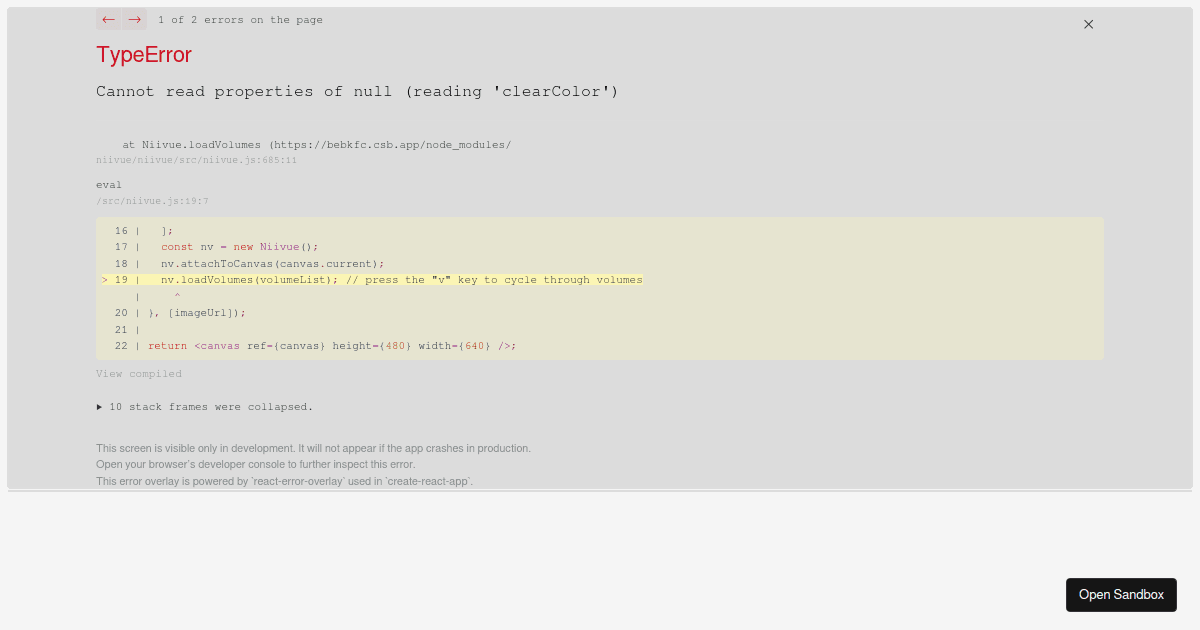 niivue react - Codesandbox