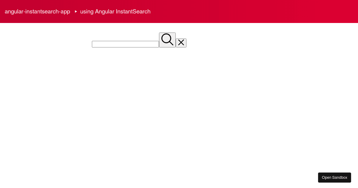 Angular Instantsearch App Codesandbox