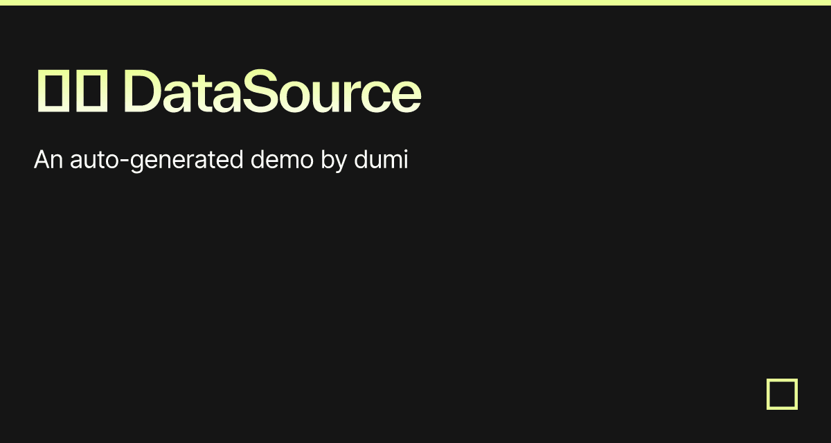 使用 DataSource - Codesandbox