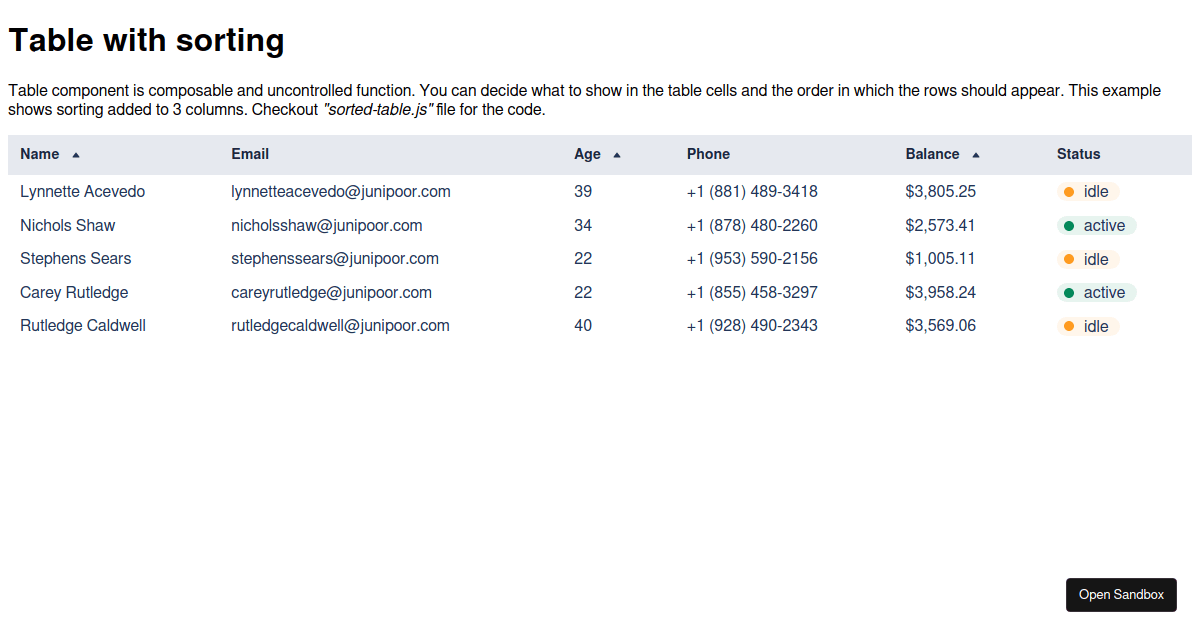 table-with-sorting - Codesandbox