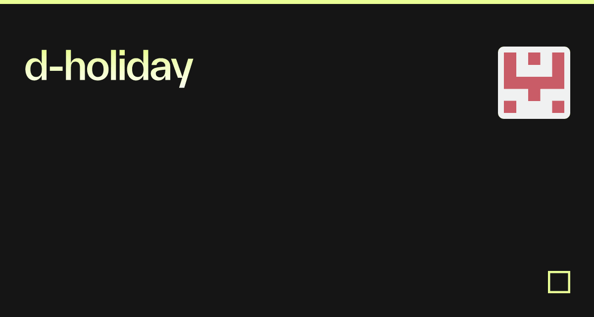 d-holiday - Codesandbox