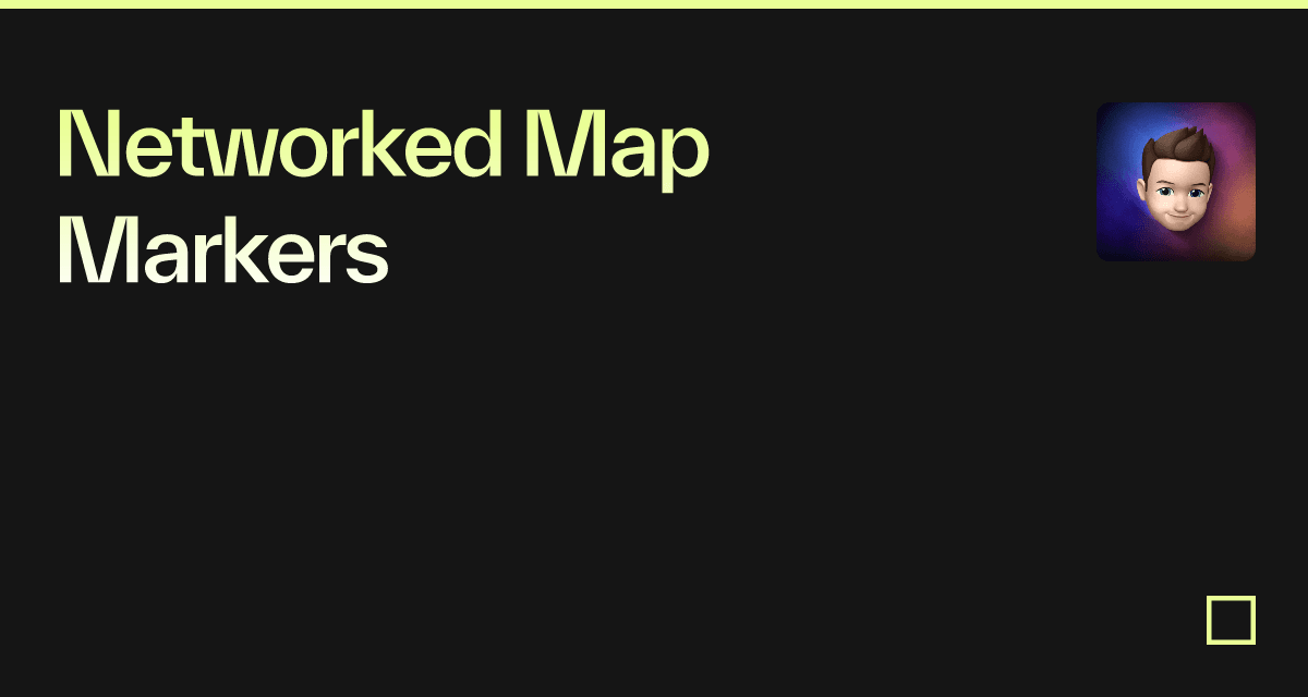 Networked Map Markers - Codesandbox
