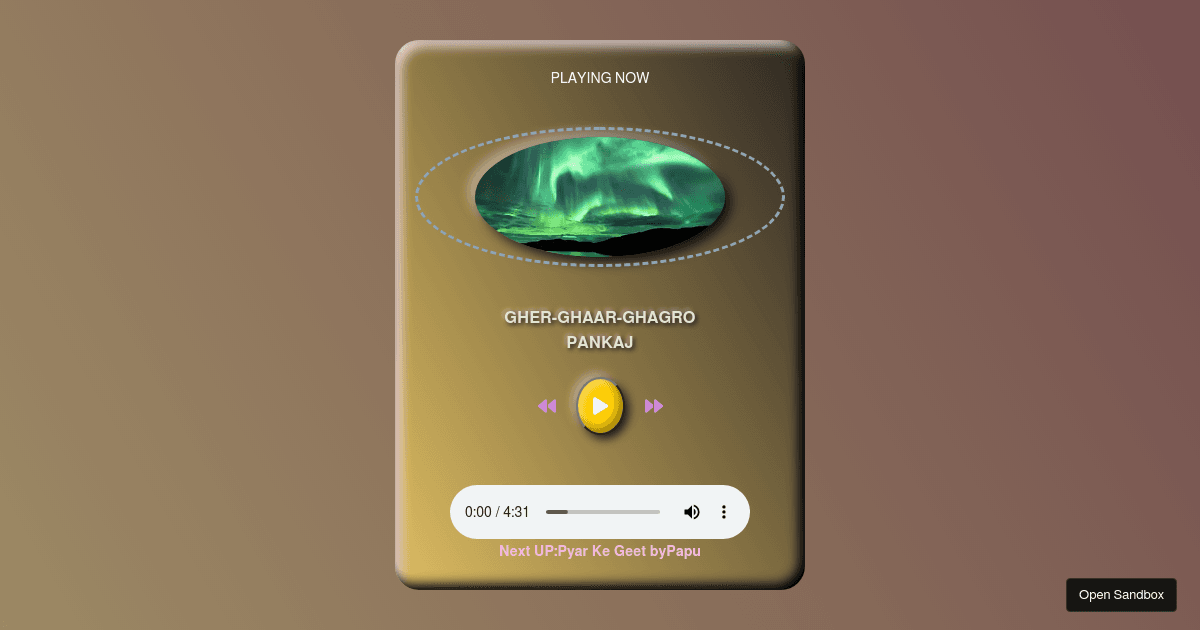 music player - Codesandbox