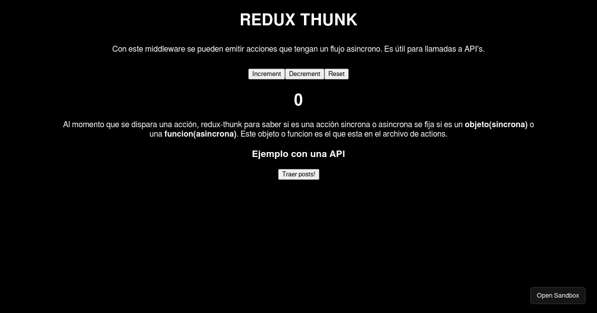 Explicacion: REDUX-THUNK - Codesandbox