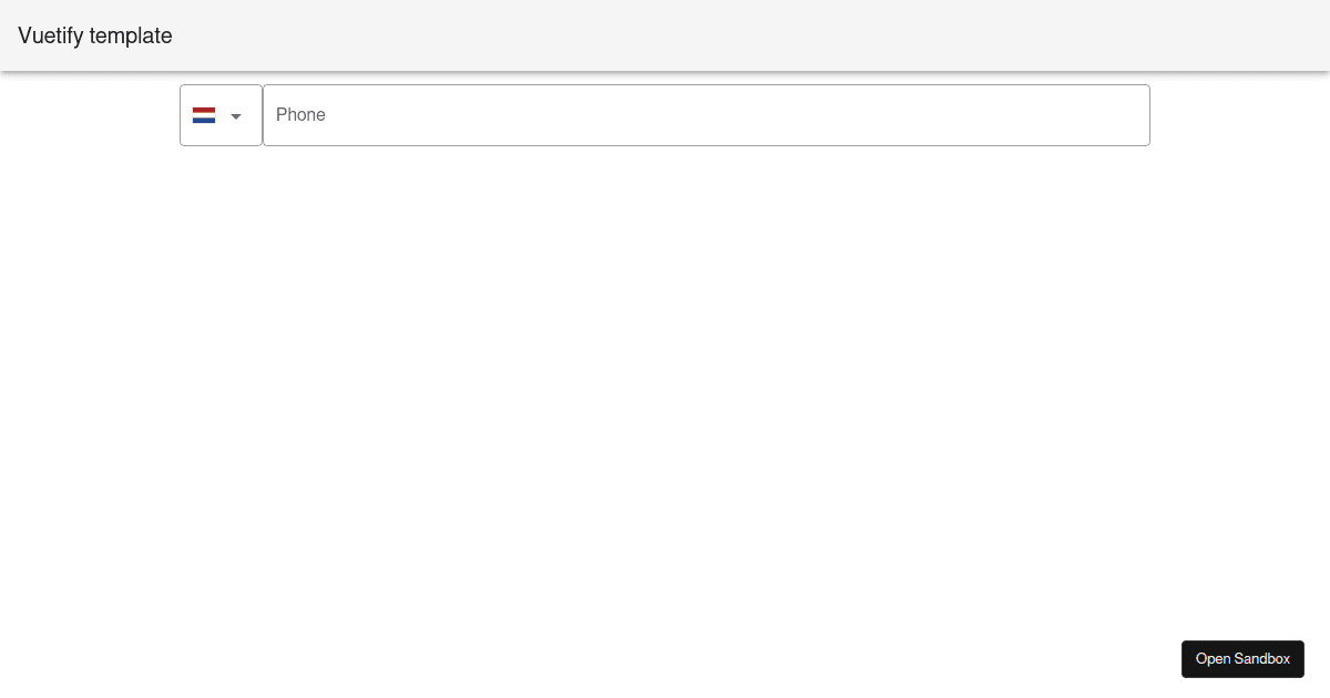 Vue Tel Input Vuetify Demo Forked Codesandbox