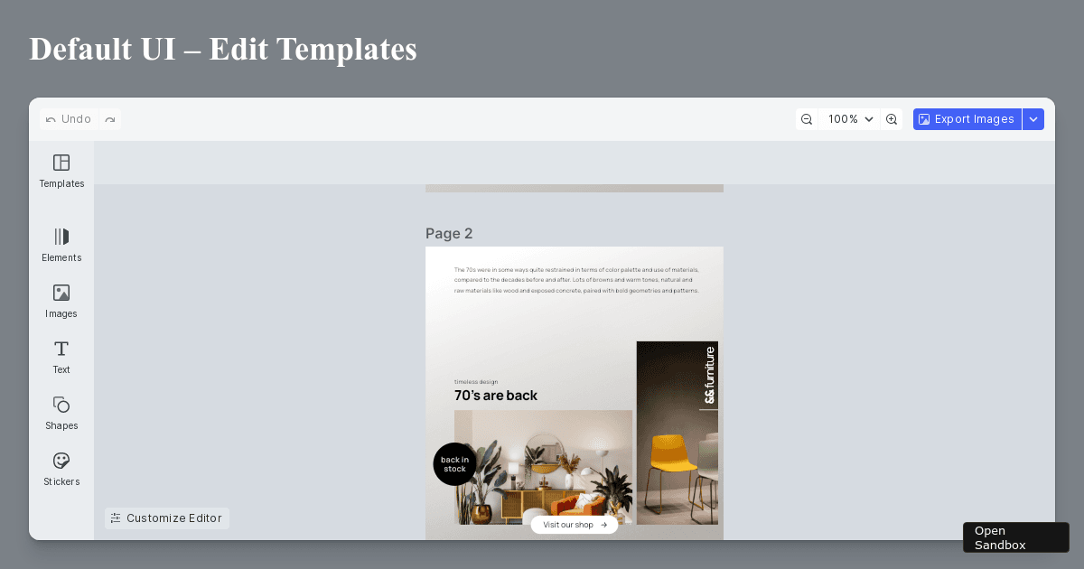 Showcase Github Codesandbox