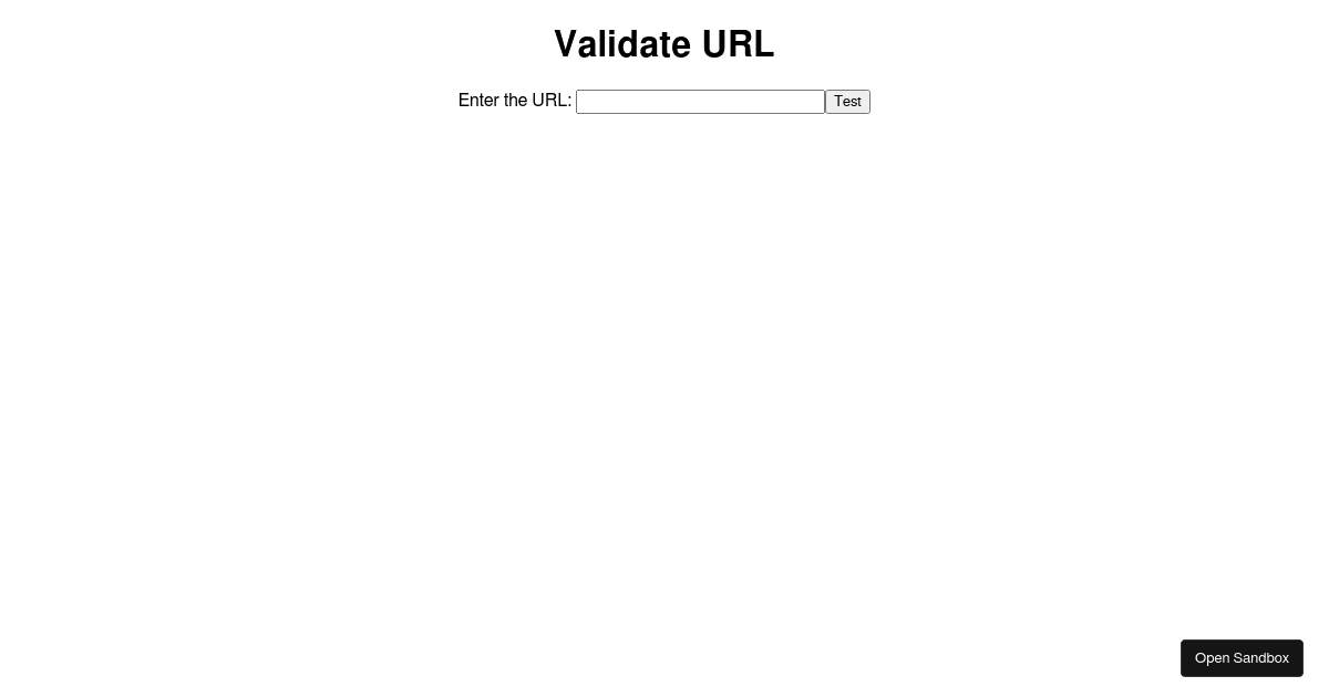 validate-url - Codesandbox validate-url - Codesandbox