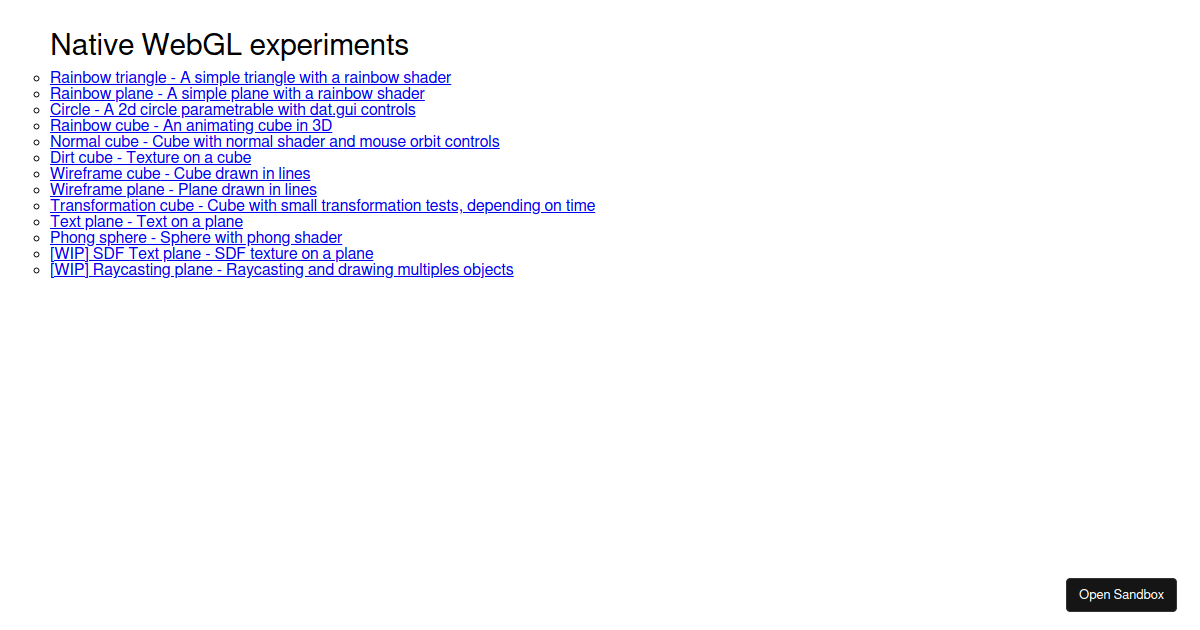 Exploring WebGL (forked) - Codesandbox