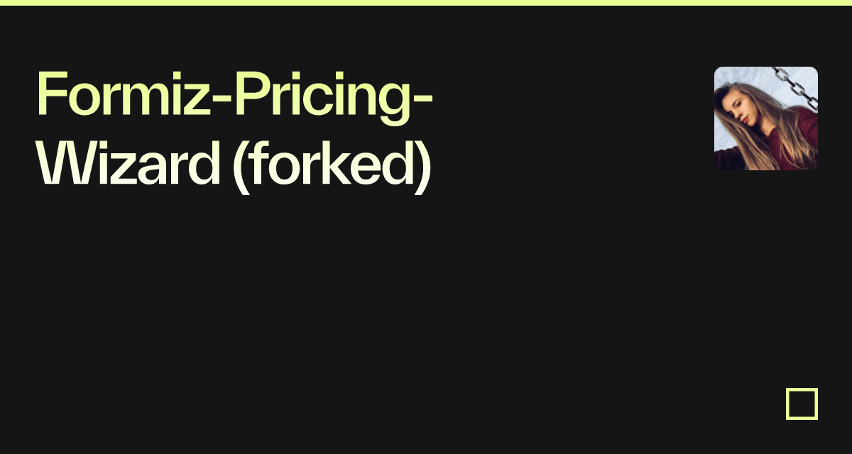 Formiz-Pricing-Wizard (forked) - Codesandbox