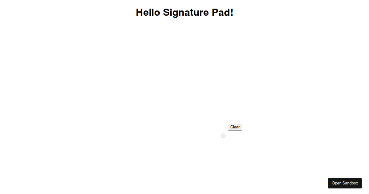 Signature Pad Example Forked Codesandbox