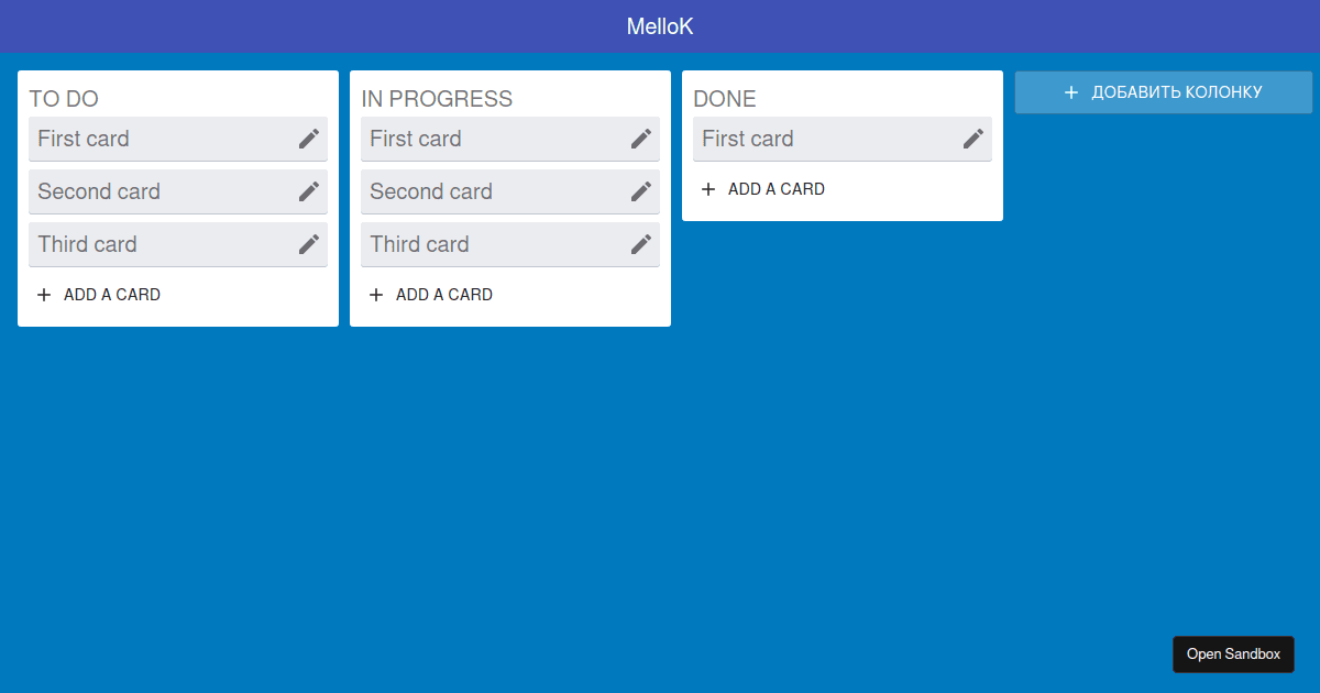 my-trello - Codesandbox