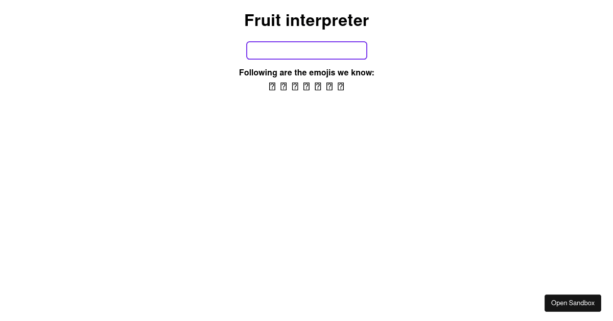 fruit-interpreter - Codesandbox