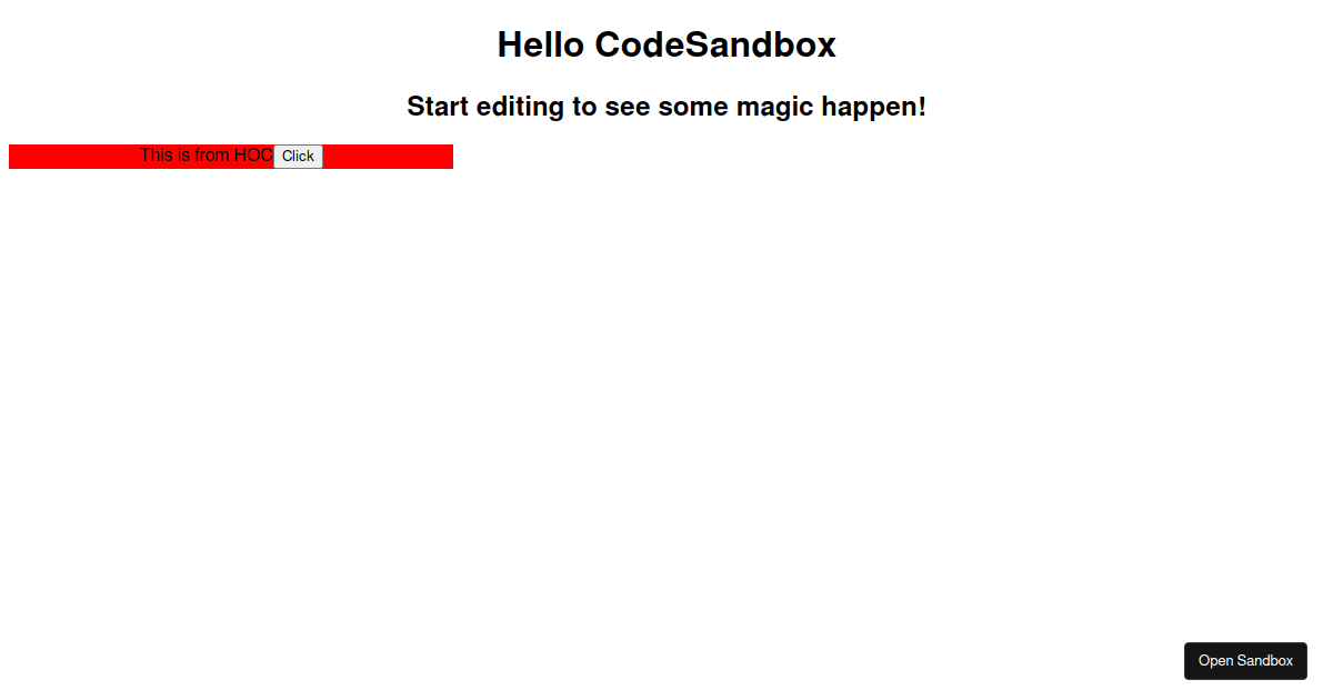 HOC - Functional Components - Codesandbox