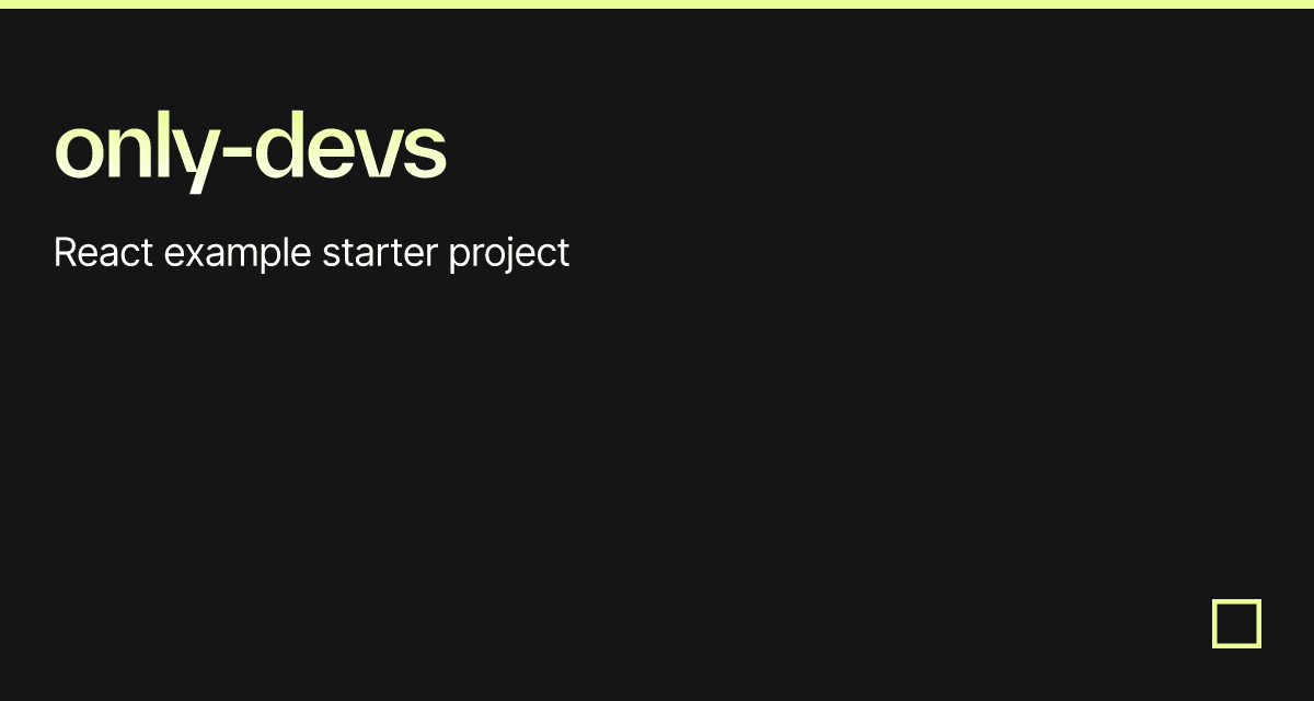 only-devs - Codesandbox