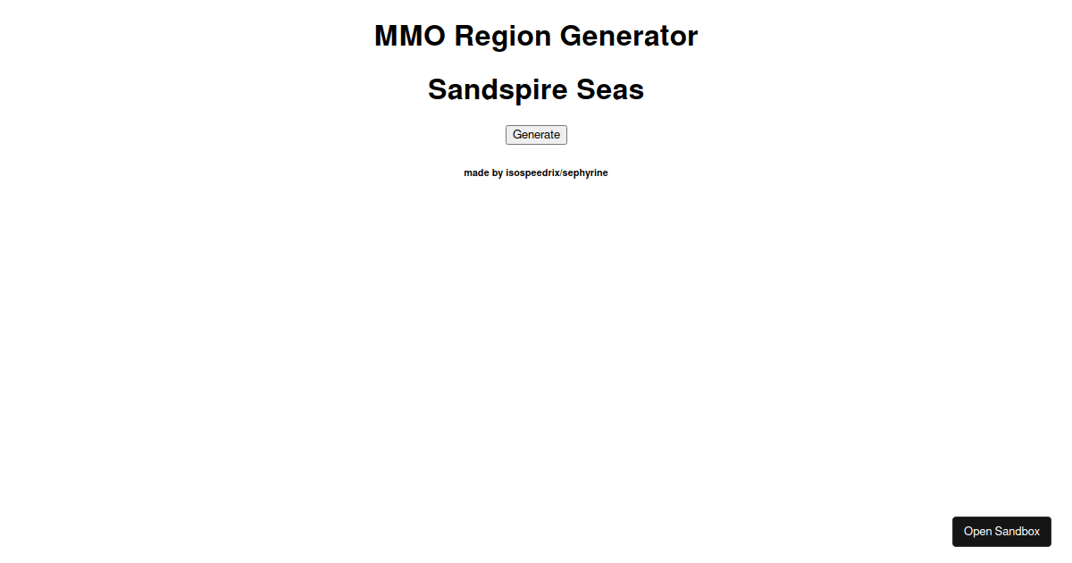 MMO Region Generator - Codesandbox