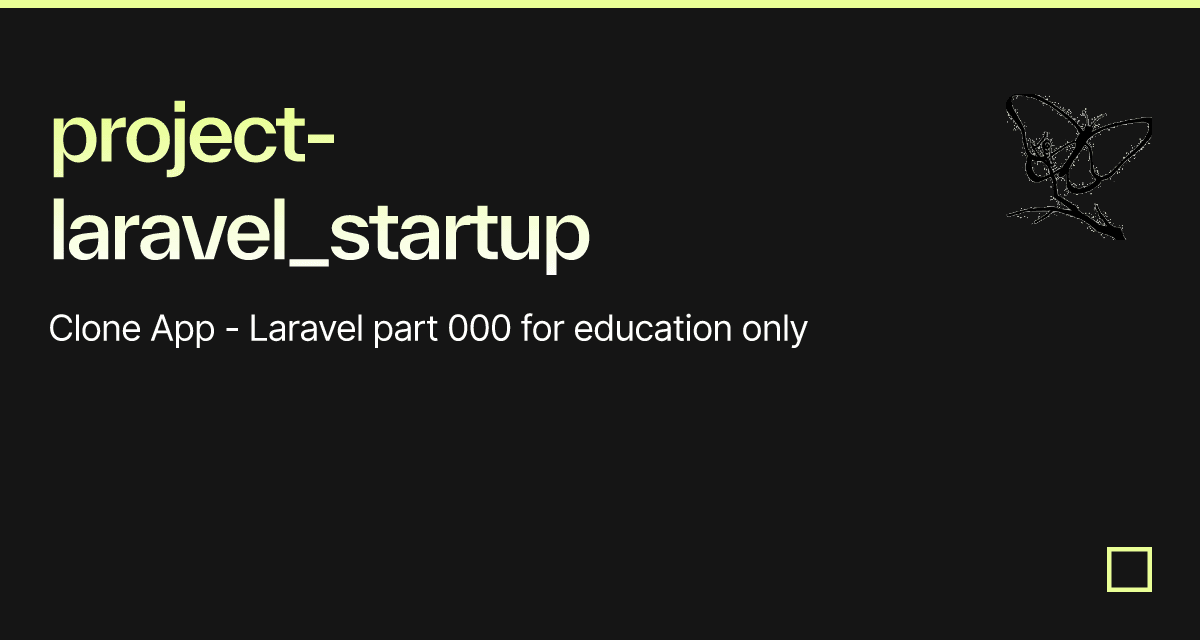 project-laravel_startup - Codesandbox