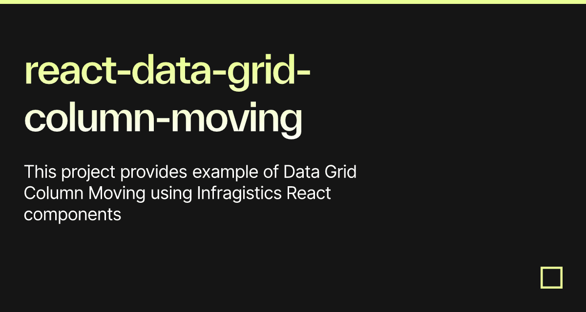 react-data-grid-column-moving - Codesandbox