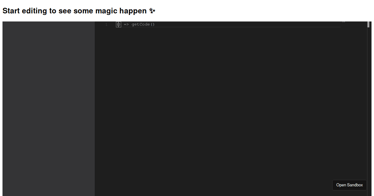 monaco-editor (forked) - Codesandbox