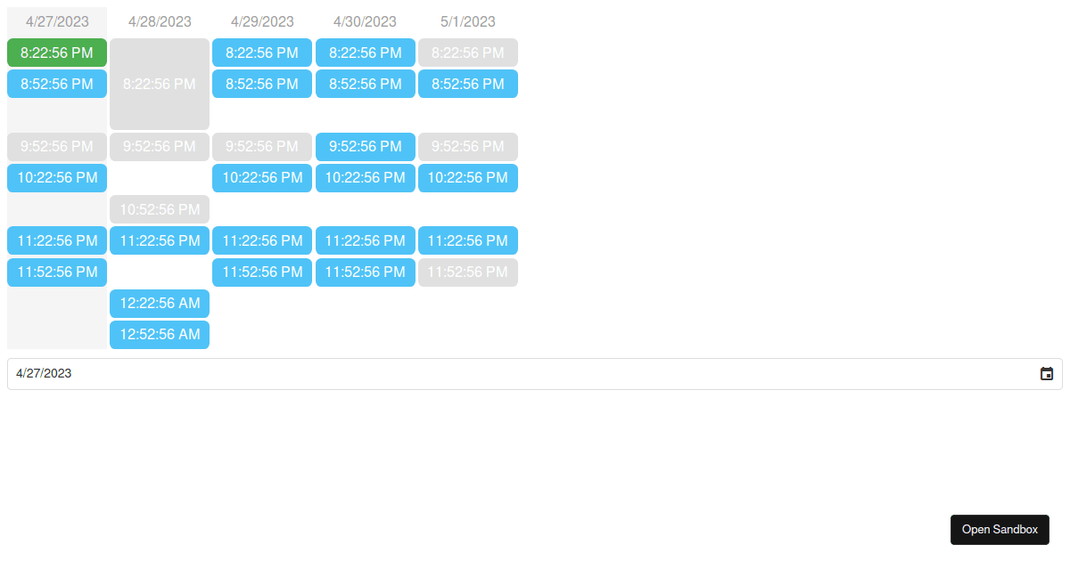 Overview - DevExtreme Calendar (forked) - Codesandbox