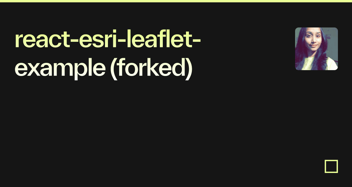 react-esri-leaflet-example (forked) - Codesandbox