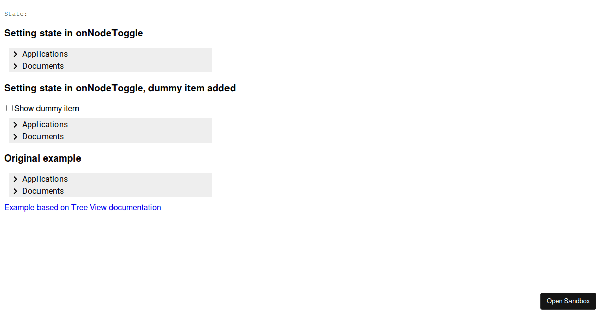 Material UI TreeView keyboard navigation bug - Codesandbox