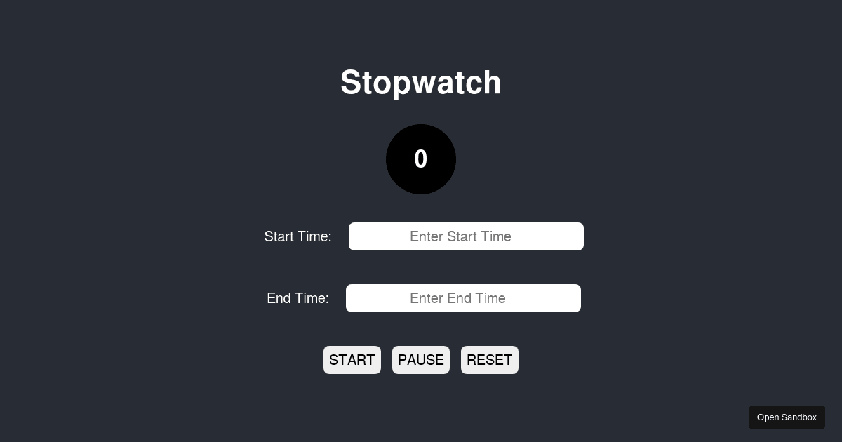 React Codesandbox