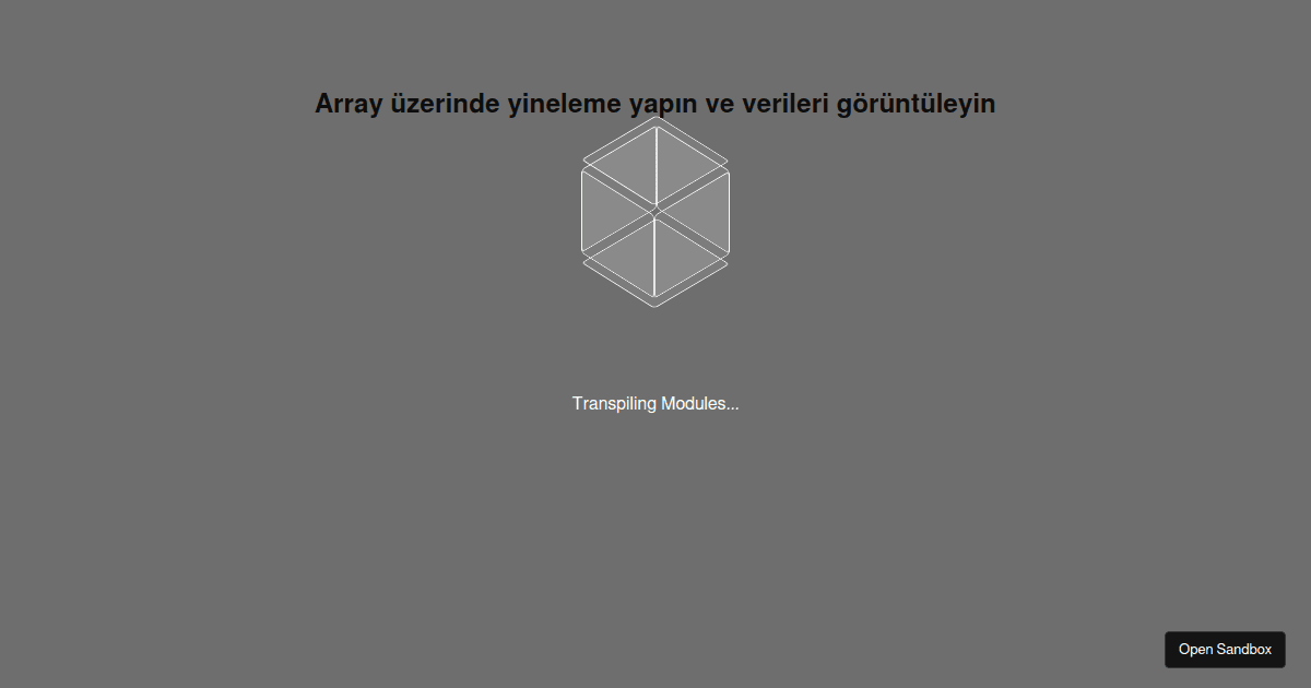 Iterate Array 4 Codesandbox 7936