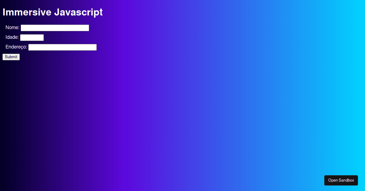 immersive-javascript - Codesandbox