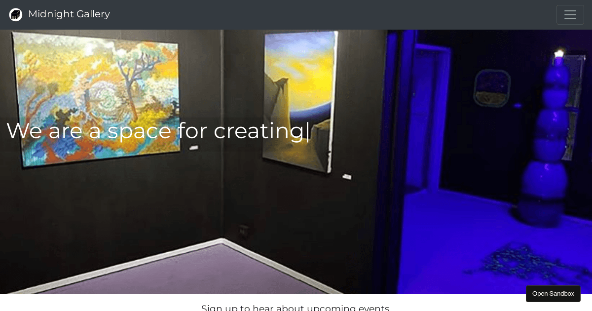 Midnight-Gallery - Codesandbox