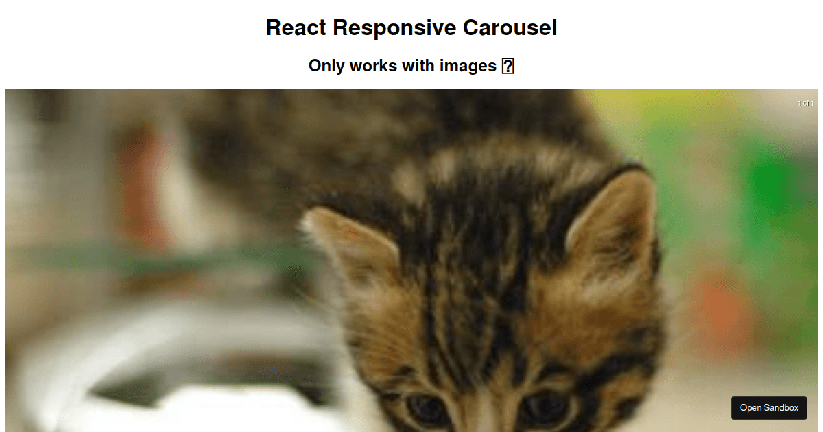 React Responsive Carousel Test Codesandbox