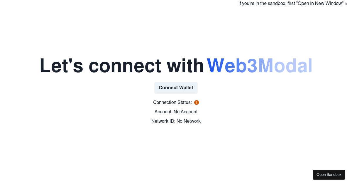 web3modal-demo (forked) - Codesandbox