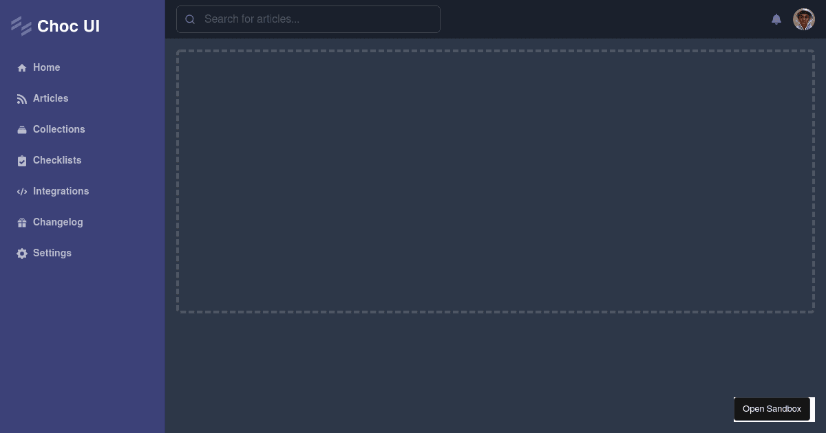 Choc Ui Sidebar Codesandbox Codesandbox