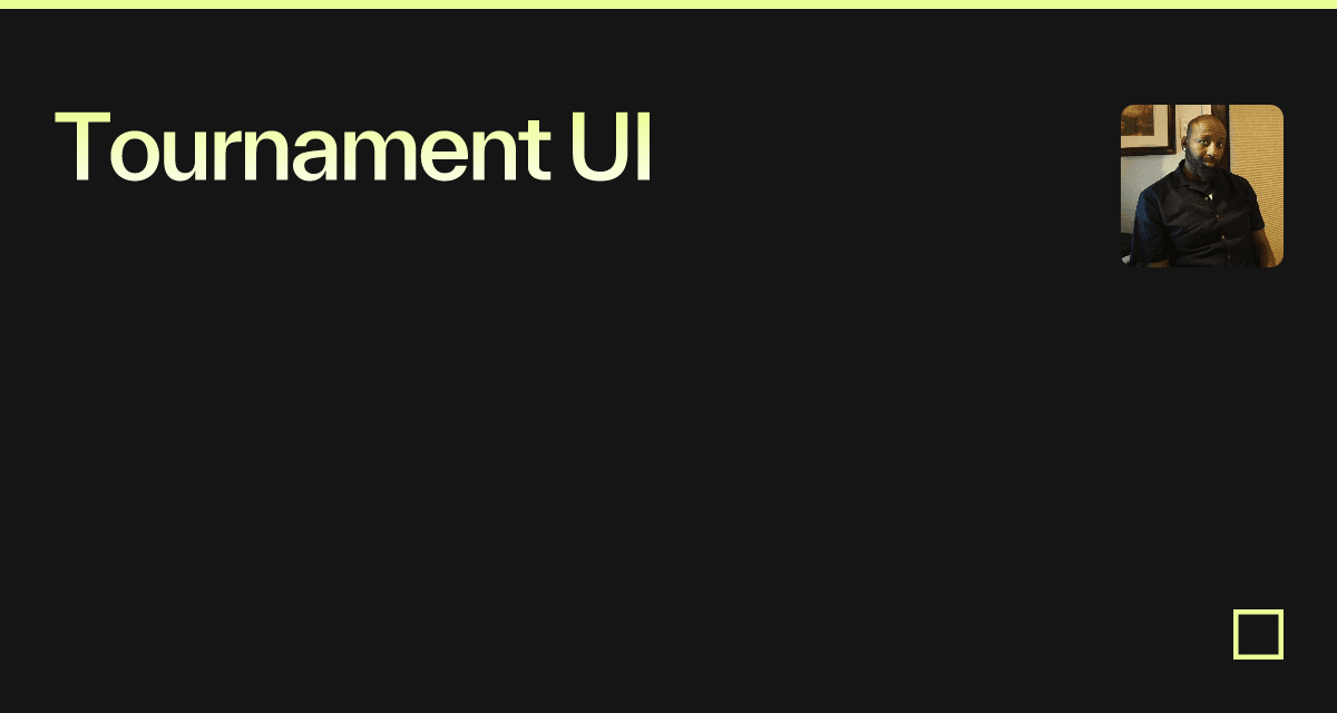 Tournament UI - Codesandbox