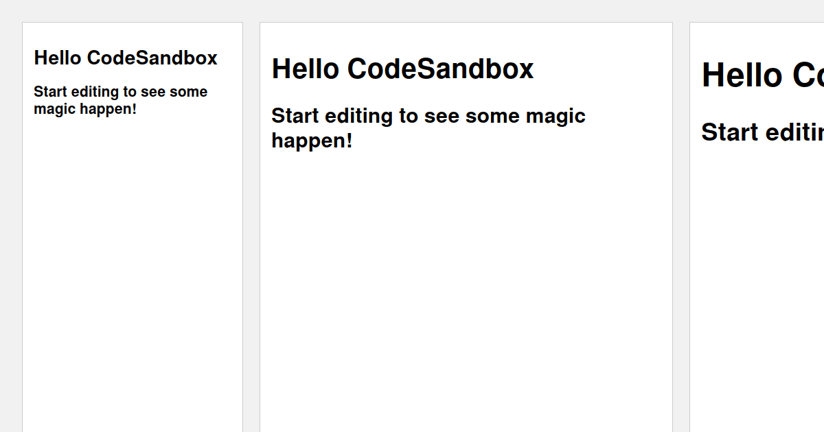 react viewports - Codesandbox