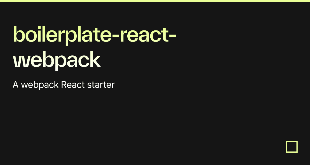 boilerplate-react-webpack - Codesandbox