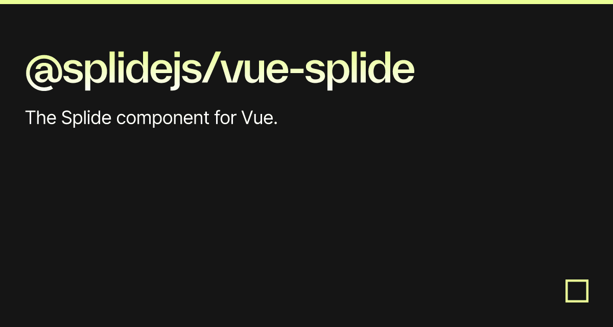 @splidejs/vue-splide - Codesandbox
