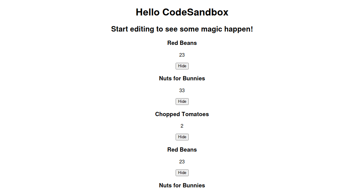 Deleting Items In Reactjs Using Usestate And Usecontext Forked