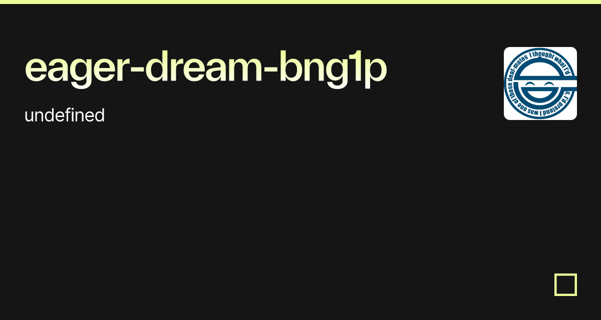 eager-dream-bng1p - Codesandbox