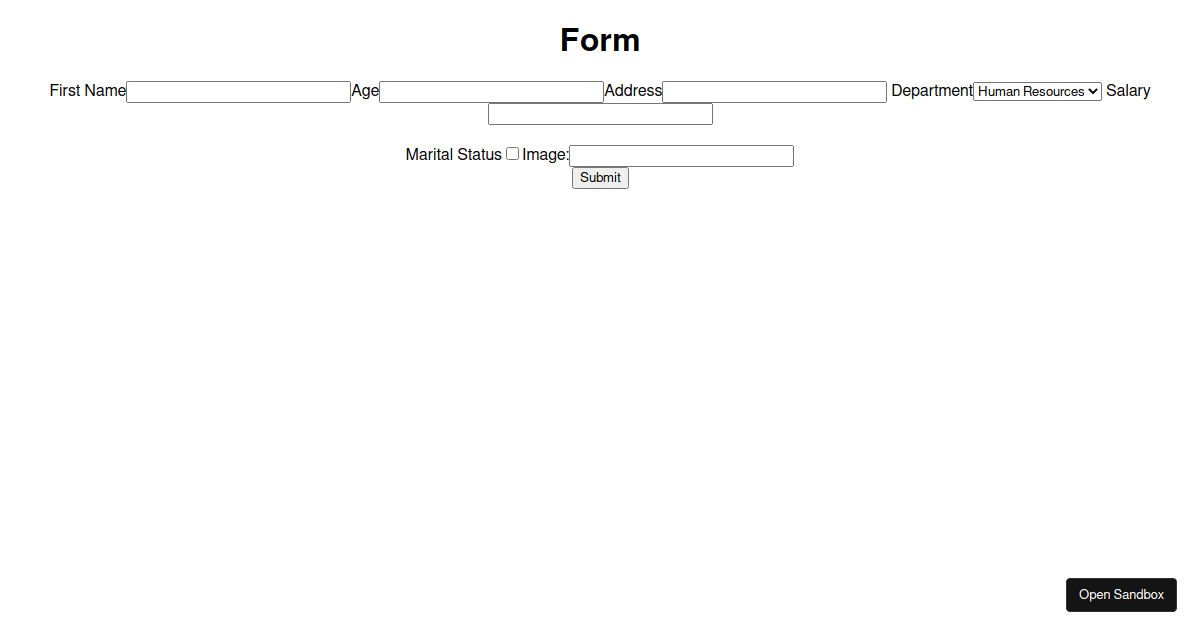Form Handling Using Axios Codesandbox 3597