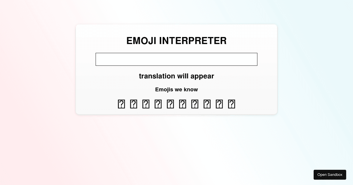 emoji-interpreter - Codesandbox