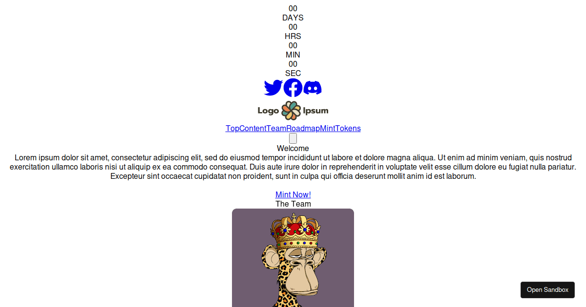 react-nft-template - Codesandbox