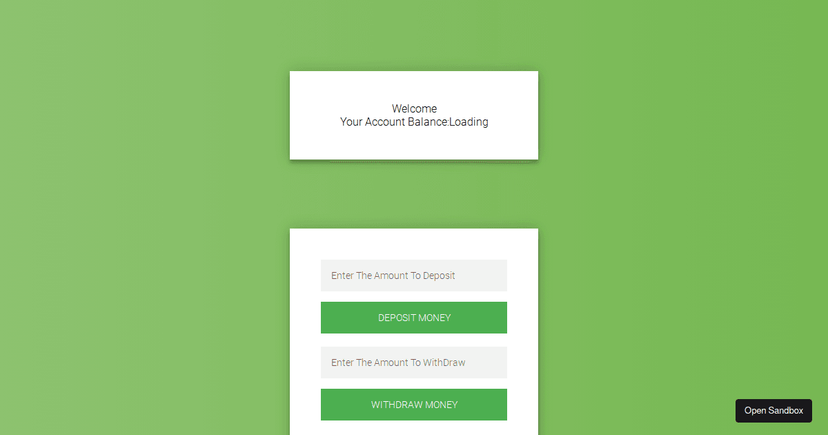 Redux - Bank Application - Codesandbox