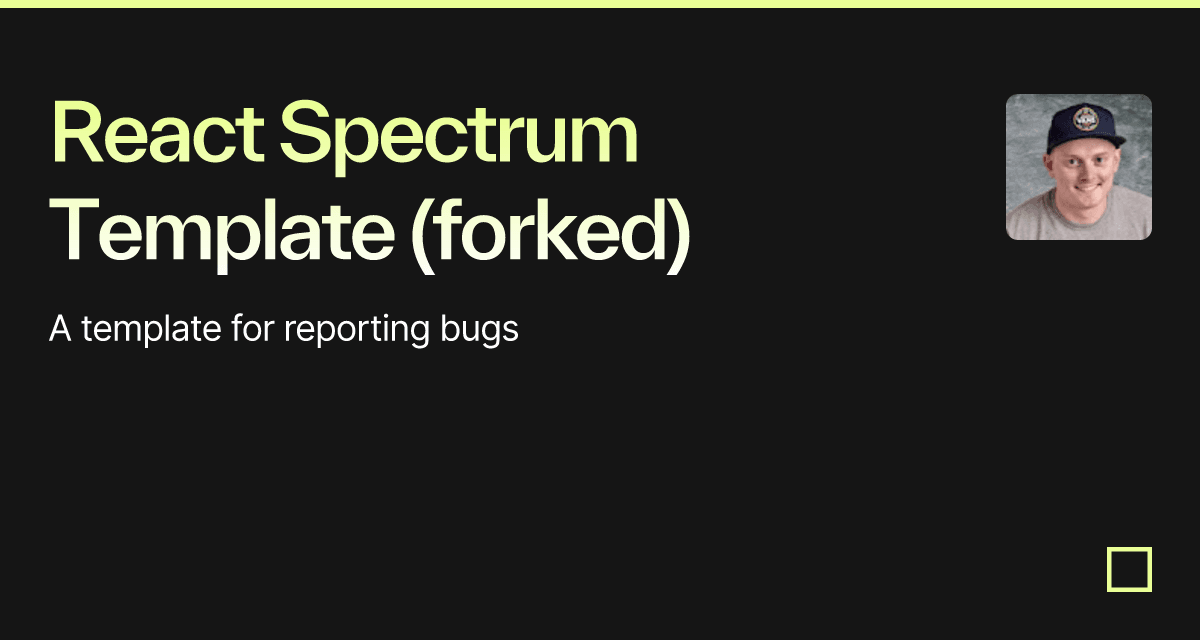 React Spectrum Template (forked) - Codesandbox
