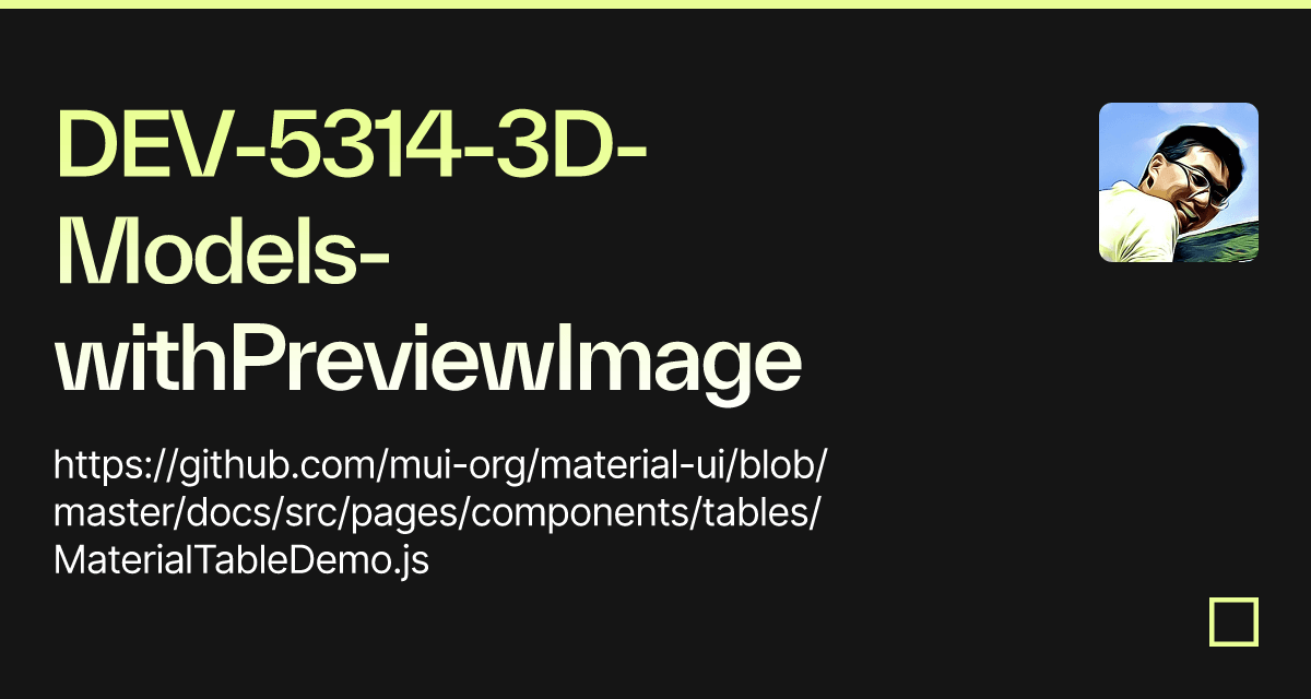 DEV-5314-3D-Models-withPreviewImage - Codesandbox