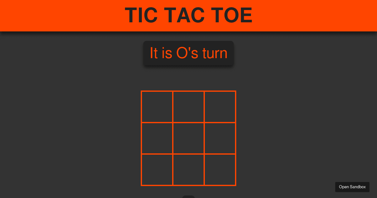 tic-tac-toe - Codesandbox