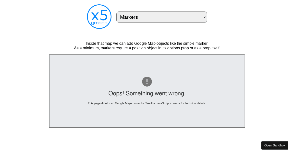 x5-gmaps-demo (forked) - Codesandbox