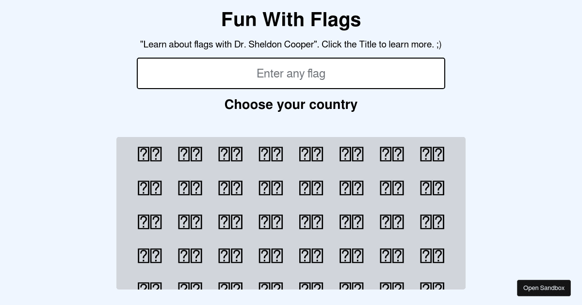 know-your-flags - Codesandbox